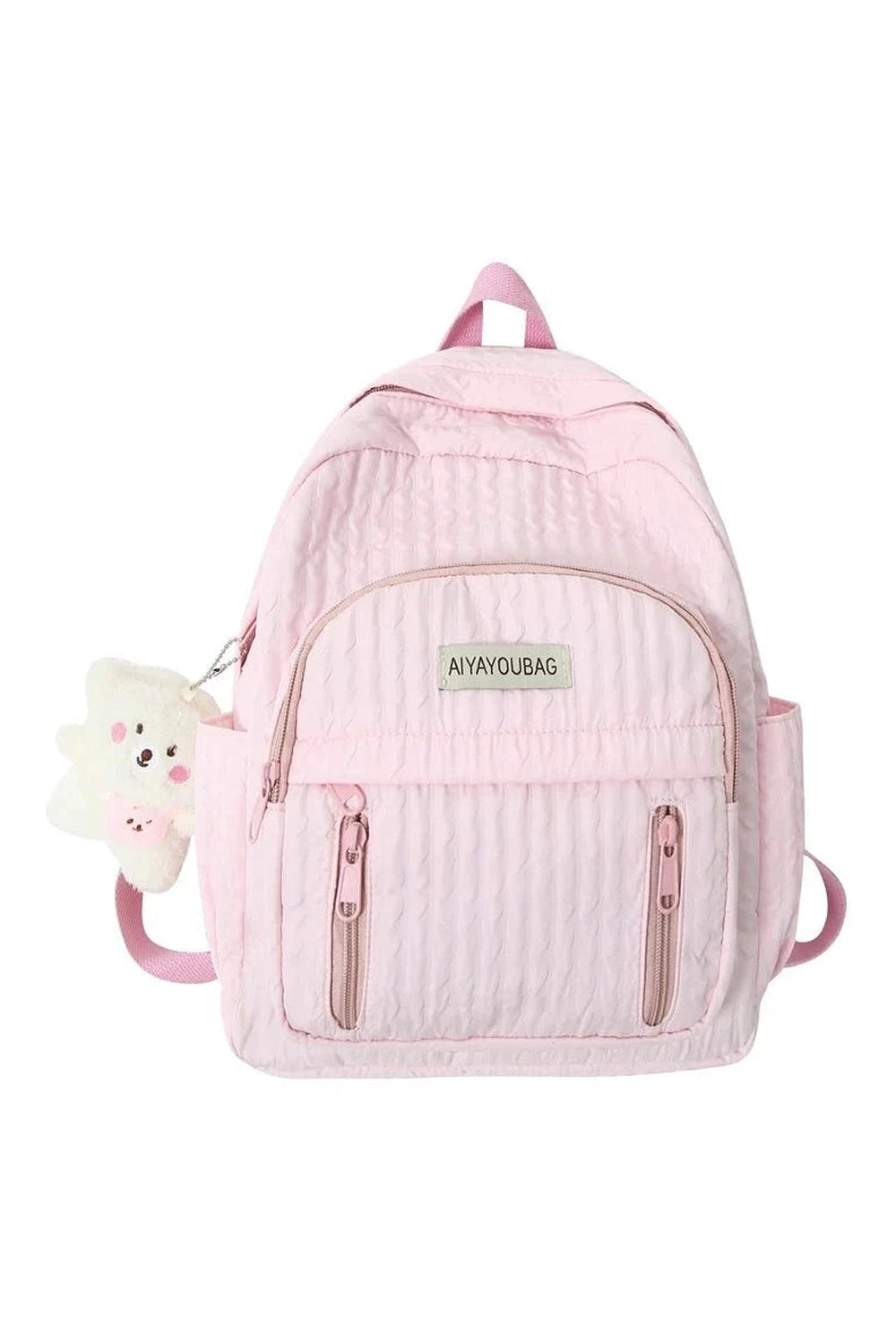 Buy Pastel Pink Teddy Backpack - Y2k Apparel