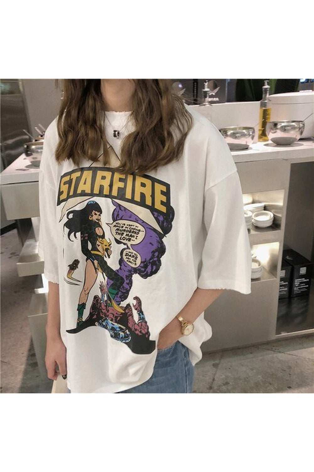 Buy Vintage Aesthetic T-shirts "STARFIRE" - Y2k Apparel
